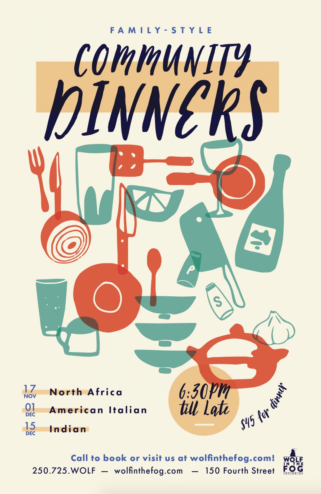 Community Dinners | Wolf In The Fog